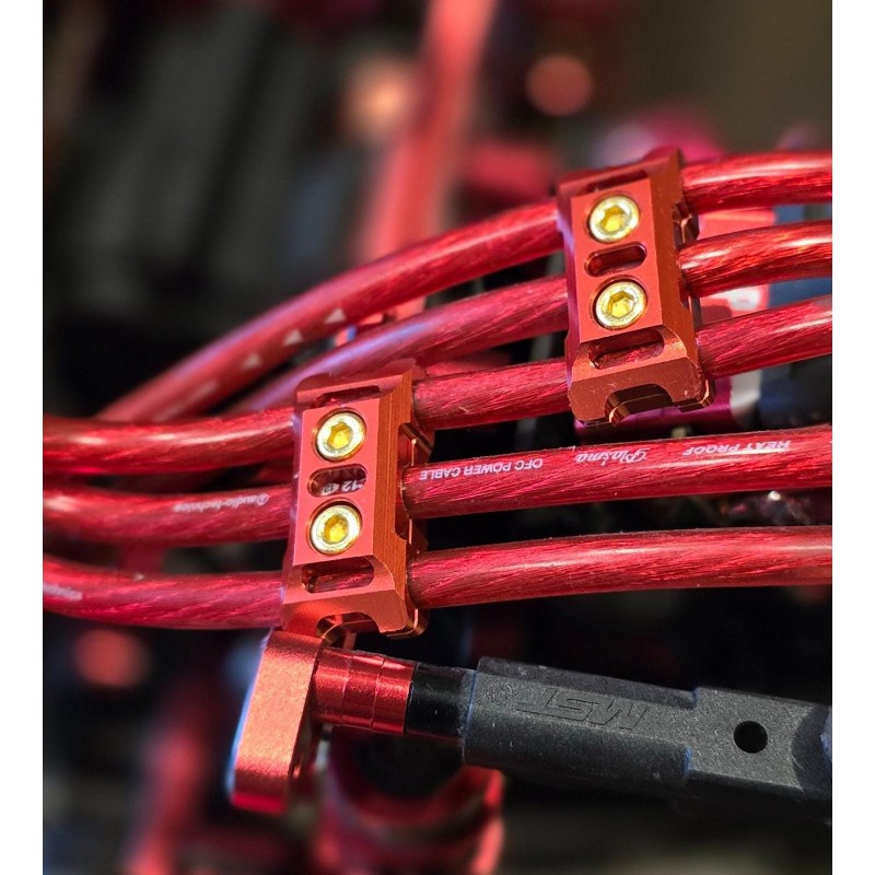 RC Model Car 10AWG motor cable manager wire fixation clamp BLACK